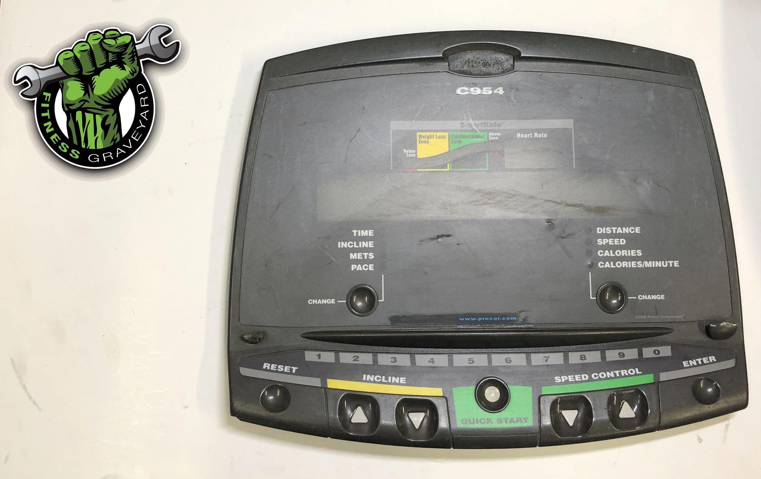 Precor C954 Display Overlay # 44394-501 USED – FitnessGraveyard