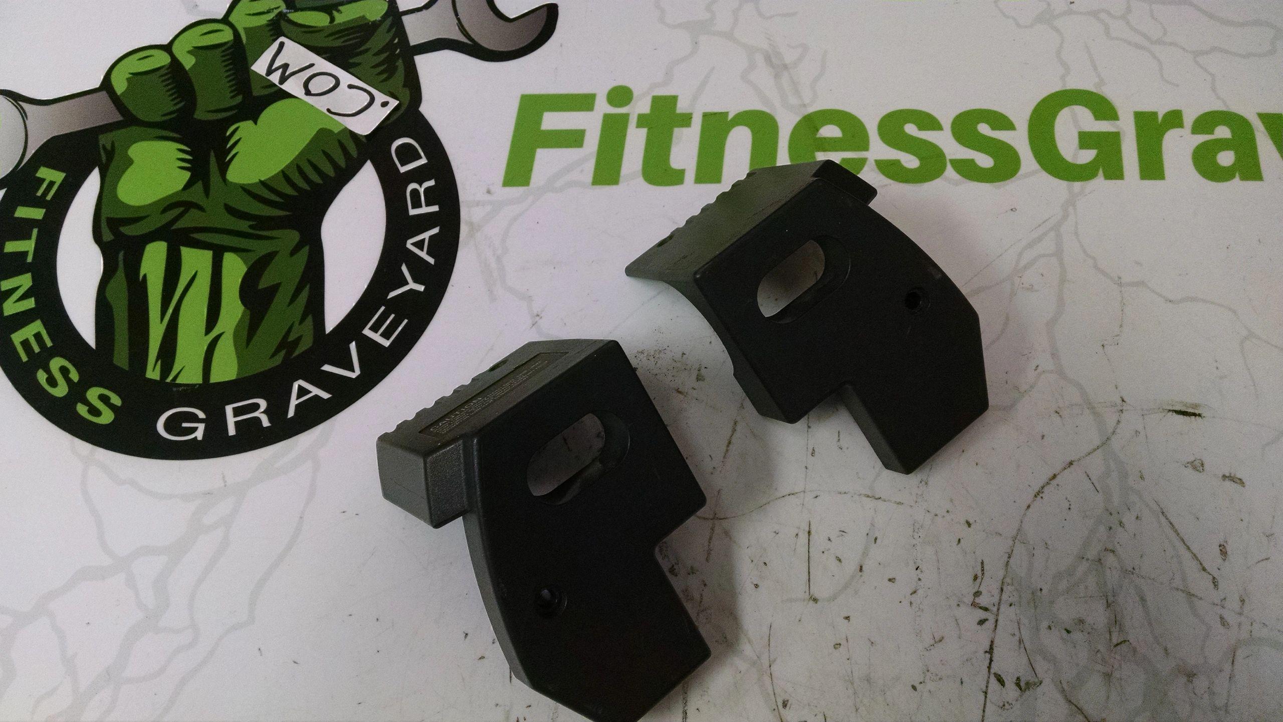 Precor 9.21 Treadmill Plastic End Caps Pair Used ref. # jg4266 ...